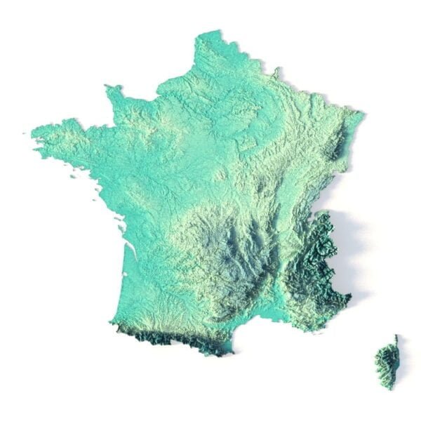 Relief map of France | 3D Models and 3D Maps