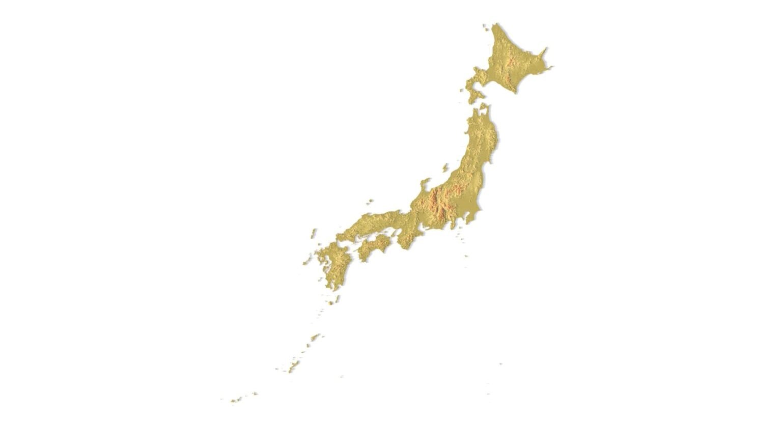 Japan Topographic Map – STL Model for 3D Printing & CNC