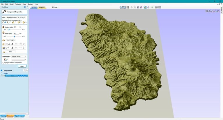 Dominica terrain 3D Print model | 3D Models and 3D Maps