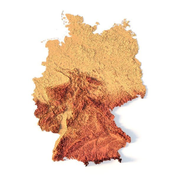 Relief map of Germany | 3D Models and 3D Maps