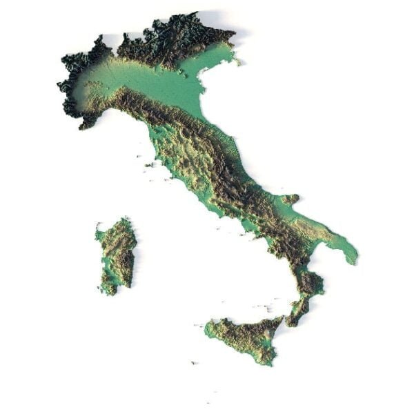 Relief map of Italy | 3D Models and 3D Maps