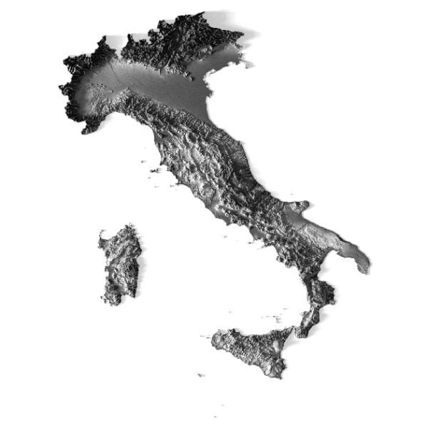 Relief map of Italy | 3D Models and 3D Maps
