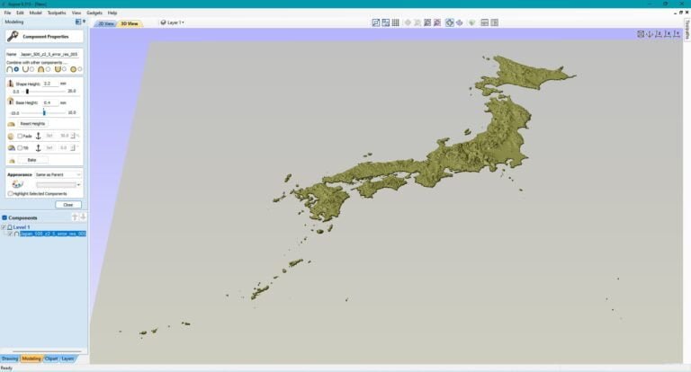 Japan terrain 3D Print model | 3D Models and 3D Maps