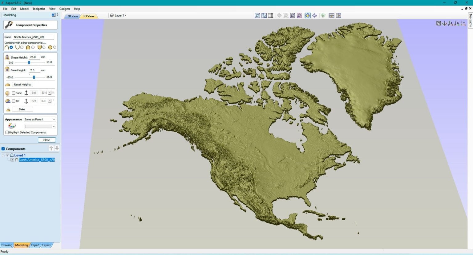 North America terrain 3D Print model | 3D Models and 3D Maps