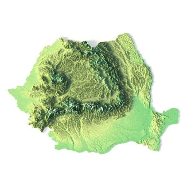 Relief map of Romania | 3D Models and 3D Maps