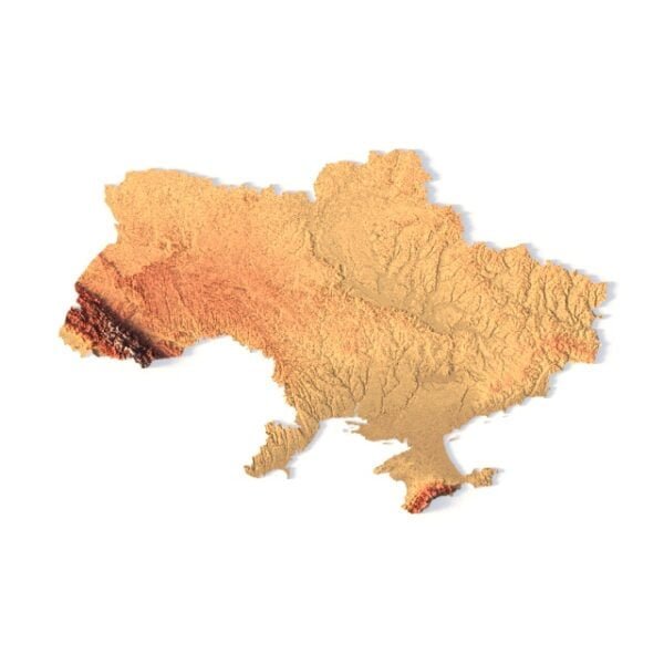 Relief map of Ukraine | 3D Models and 3D Maps