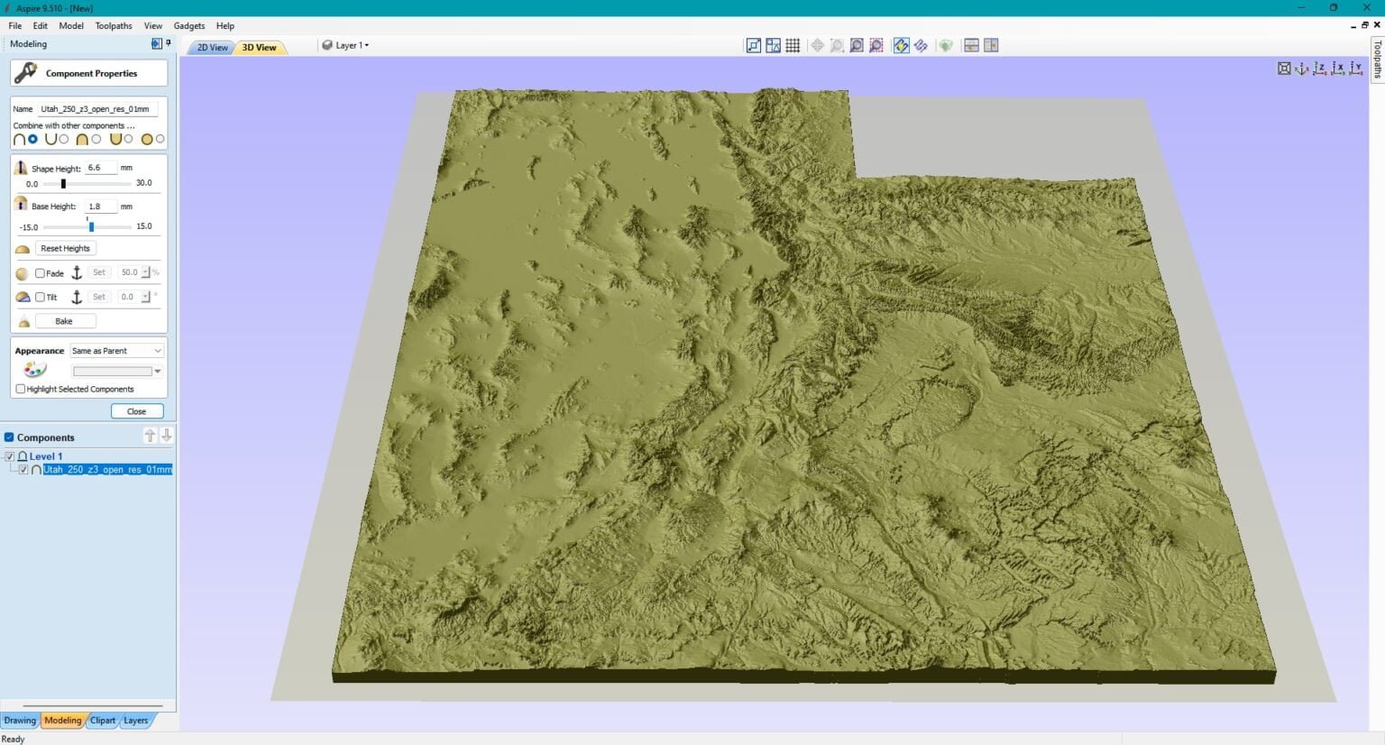 State of Utah terrain 3D Print model | 3D Models and 3D Maps