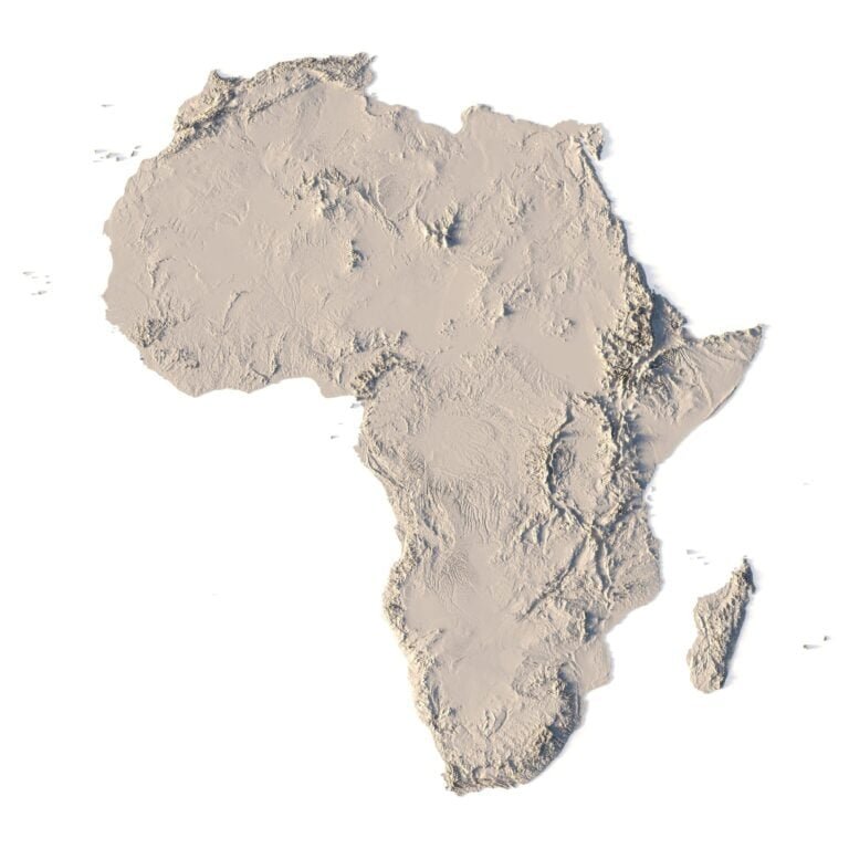 Africa terrain 3D Print model | 3D Models and 3D Maps