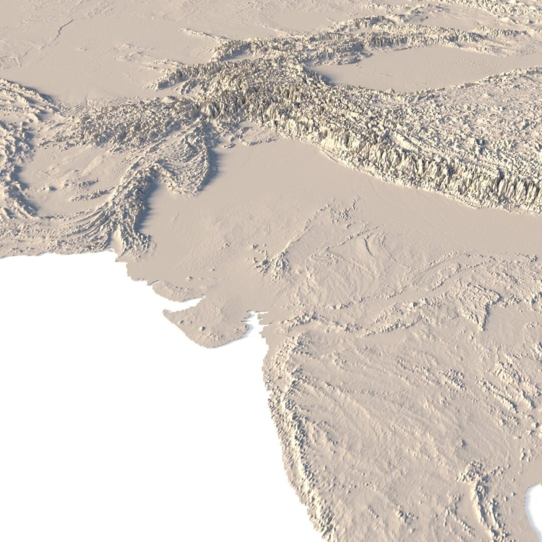 Asia terrain 3D Print model | 3D Models and 3D Maps