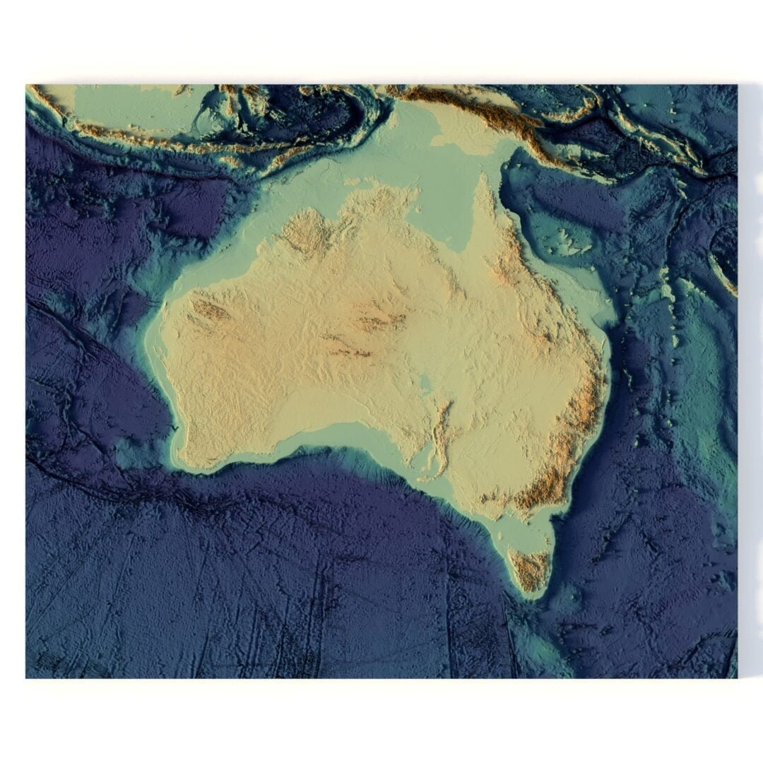 Australia Terrain 3D Model | Elevation and Landform Mapping