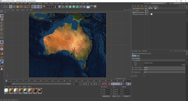 Australia Terrain 3D Model | Elevation and Landform Mapping