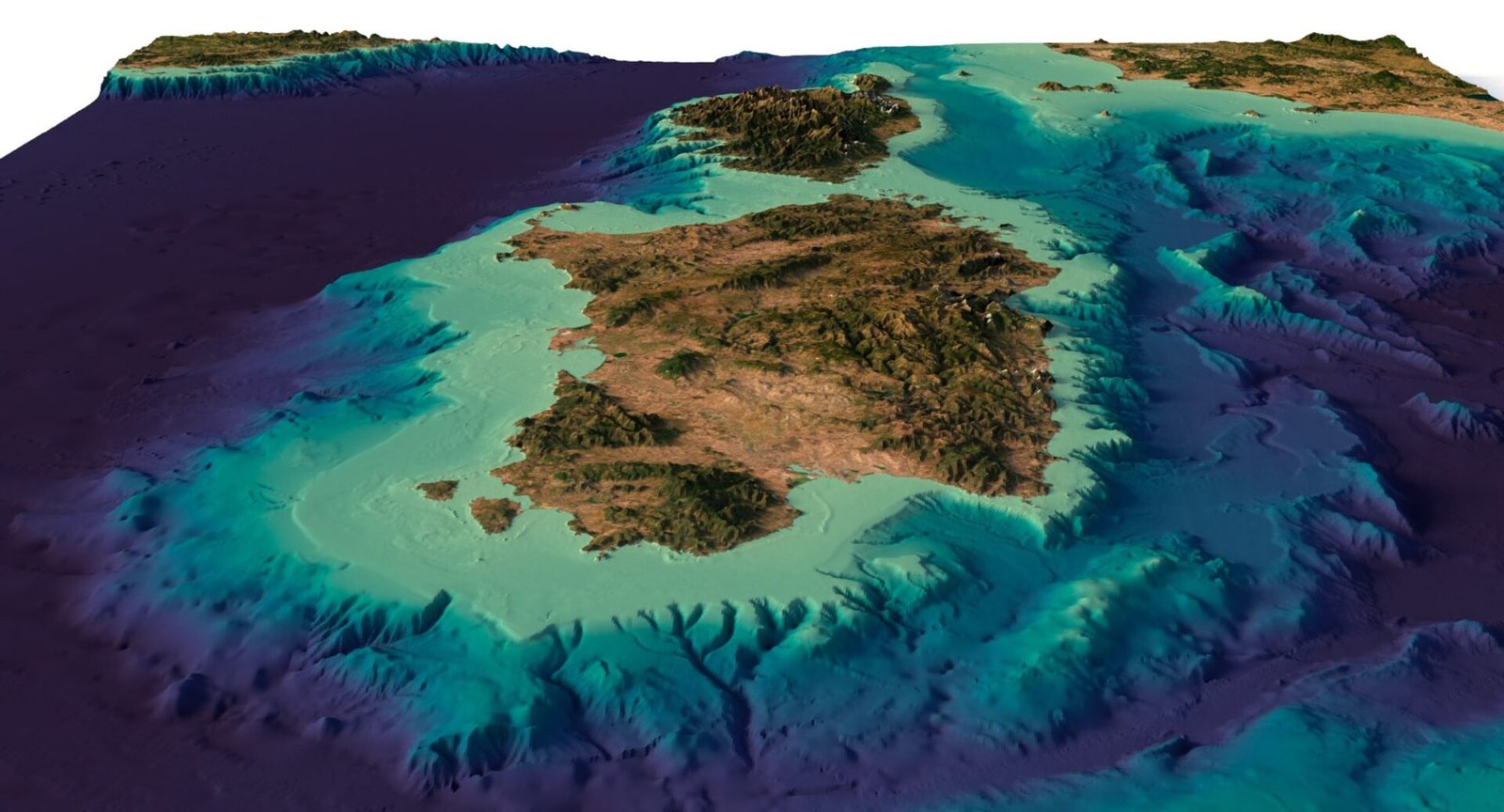 Corsica and Sardinia 3D model | Custom 3D Models and 3D Maps