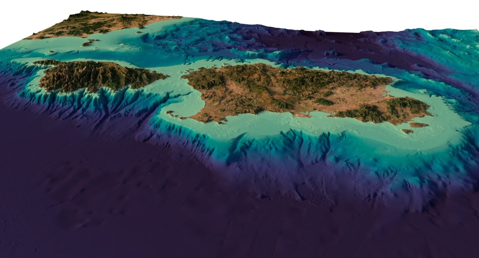 Corsica and Sardinia 3D model | 3D Models and 3D Maps