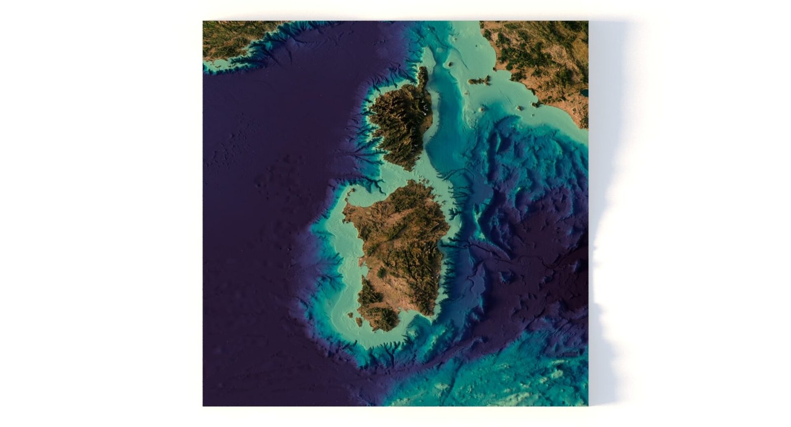 Corsica and Sardinia 3D model | Custom 3D Models and 3D Maps