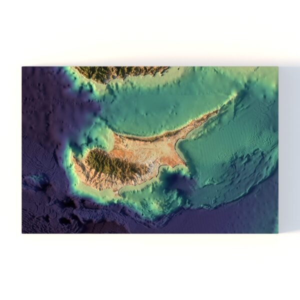 Cyprus 3D terrain without water | Custom 3D Models and 3D Maps