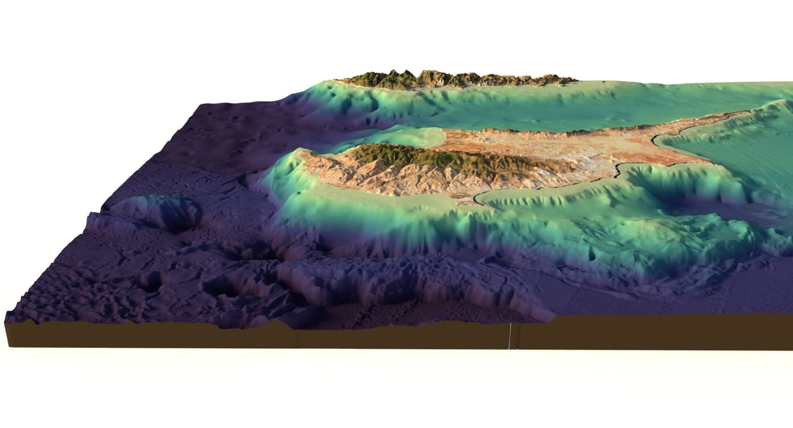 Cyprus 3D terrain without water | Custom 3D Models and 3D Maps