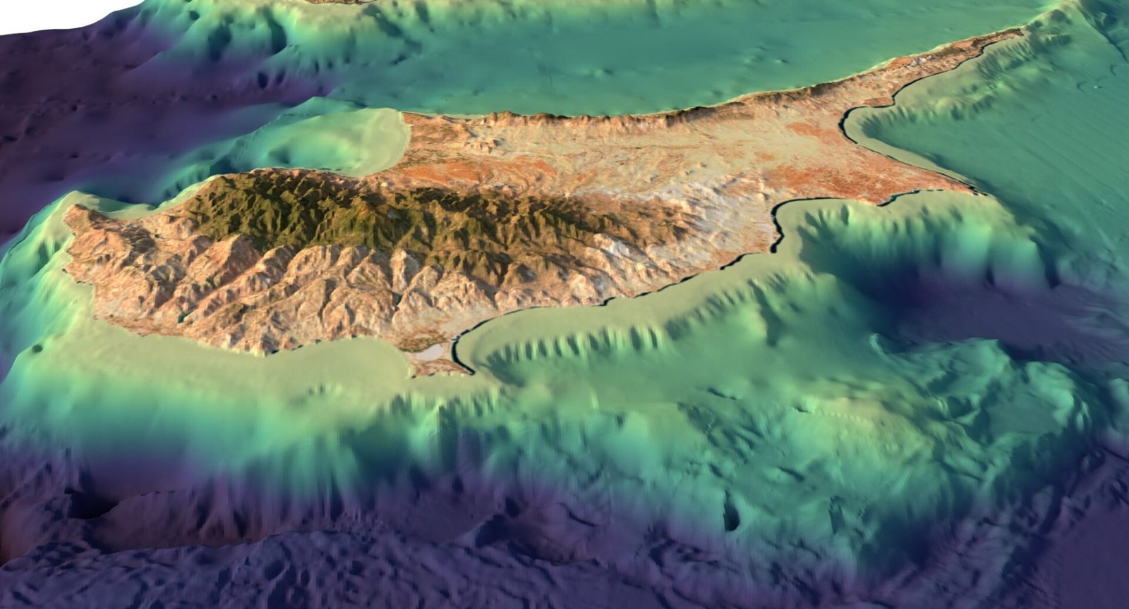 Cyprus 3D terrain without water | Custom 3D Models and 3D Maps