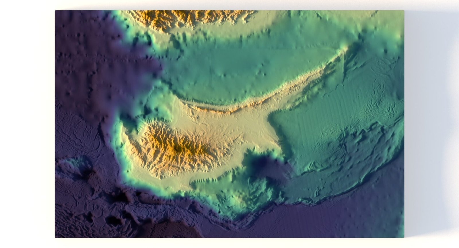Cyprus 3D terrain without water | Custom 3D Models and 3D Maps