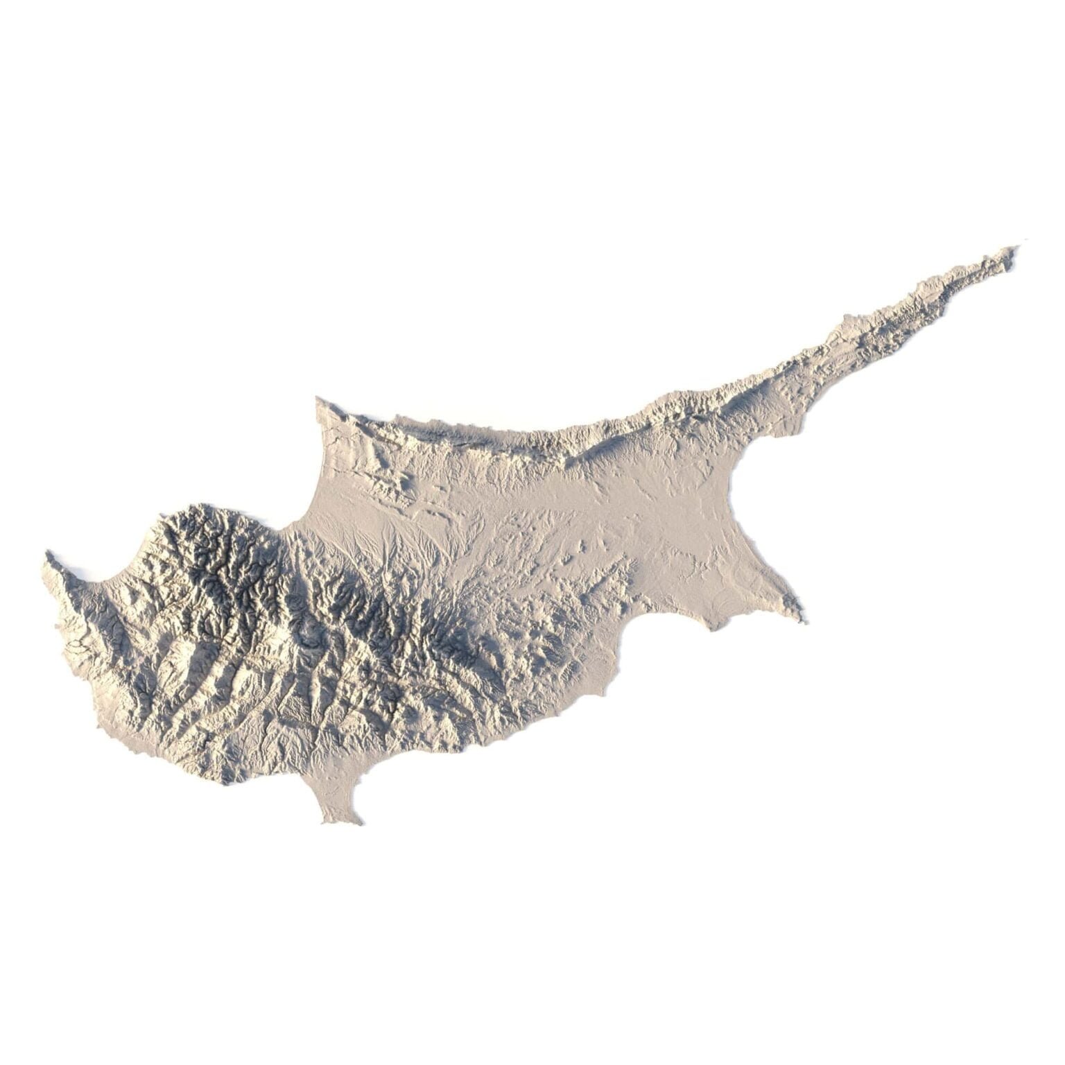 Cyprus terrain 3D Print model | 3D Models and 3D Maps