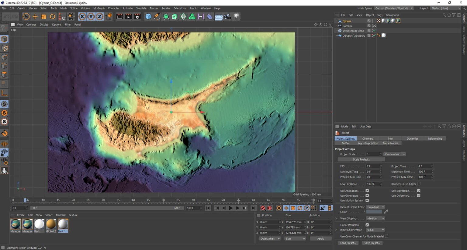 Cyprus 3D terrain without water | Custom 3D Models and 3D Maps