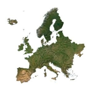 3D Model of Europe (C4D, OBJ) — High-Res Relief & Textures