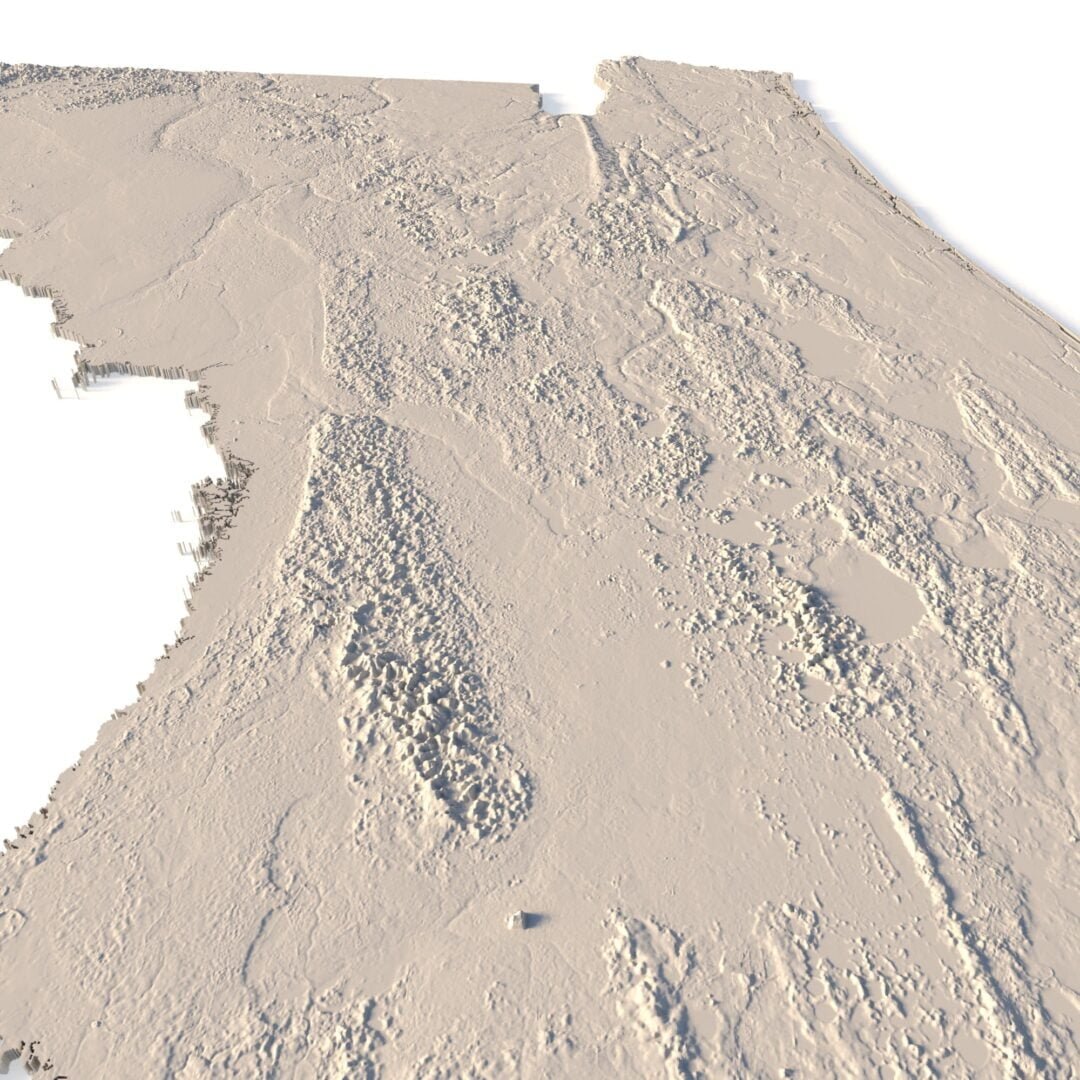 State of Florida terrain 3D Print model | 3D Models and 3D Maps