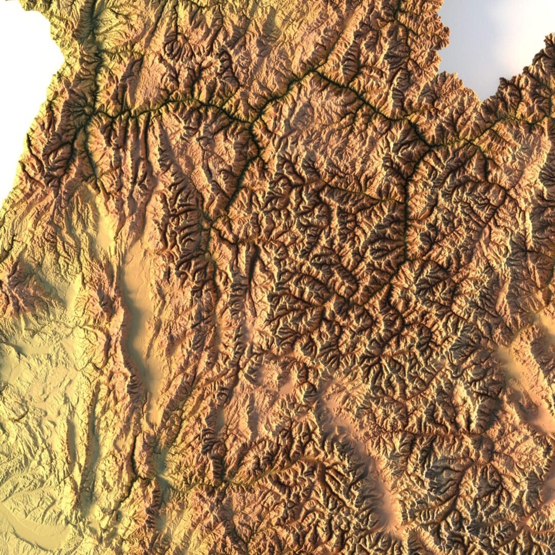 State of Idaho terrain 3D Print model | 3D Models and 3D Maps