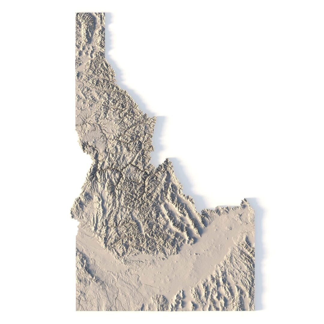 France Topographic Map – STL Model for 3D Printing & CNC