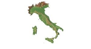 3D map of Italy. Buy 3D elevation map of Italy