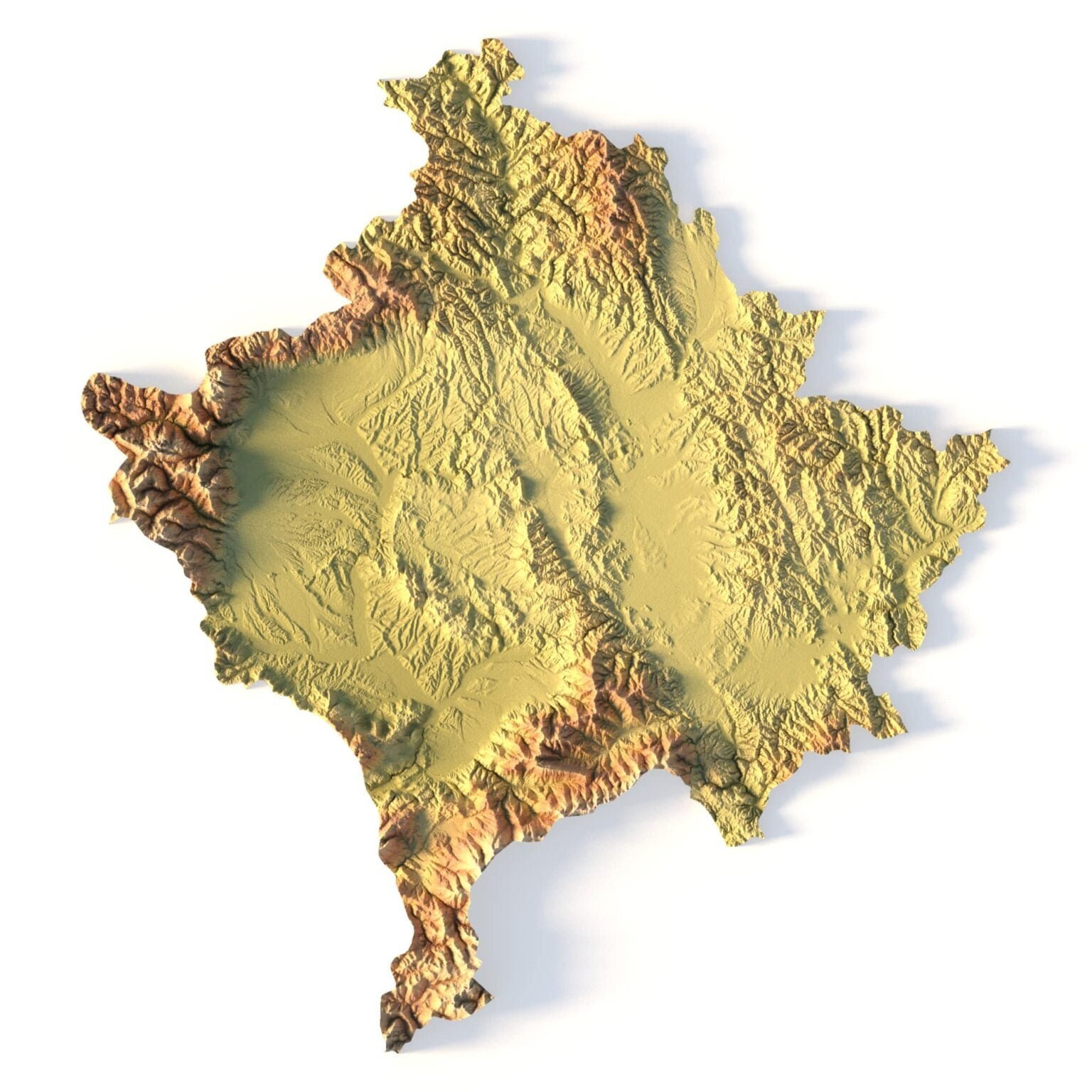 Kosovo terrain 3D Print model | 3D Models and 3D Maps