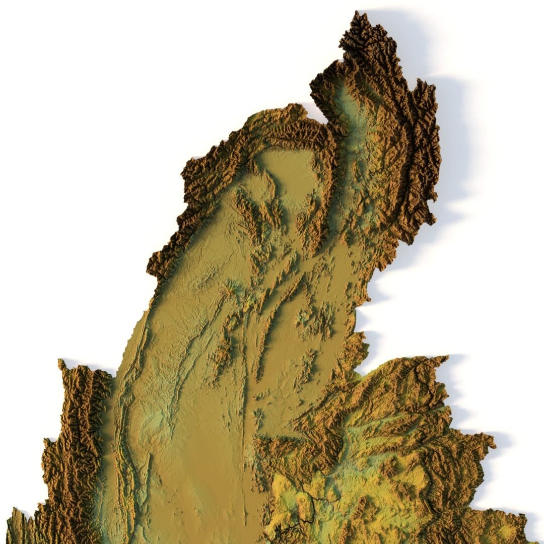 Myanmar terrain 3D Print model | 3D Models and 3D Maps