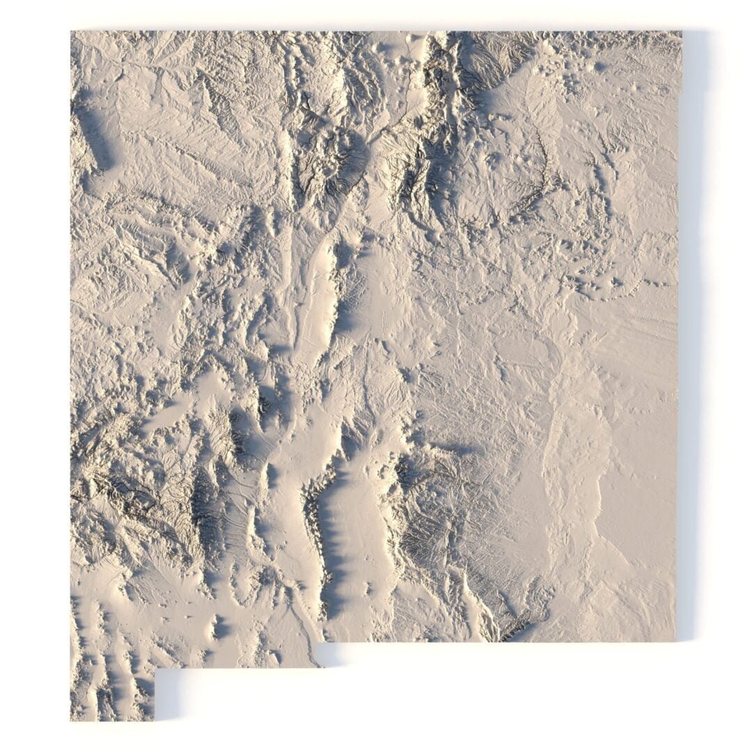 State of New Mexico terrain 3D Print model | 3D Models and 3D Maps