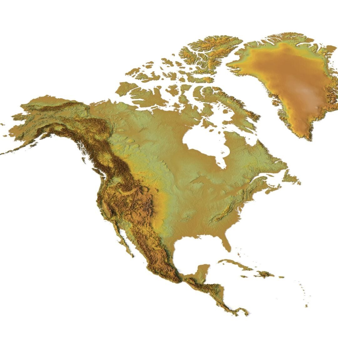 North America terrain 3D Print model | 3D Models and 3D Maps