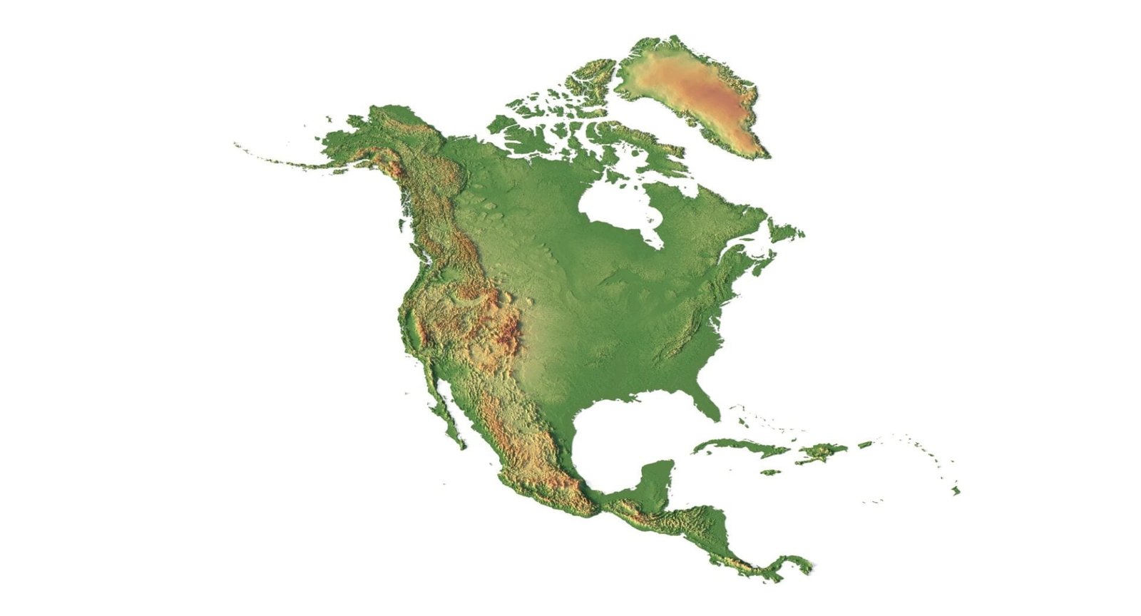 North America 3D model | 3D Models and 3D Maps