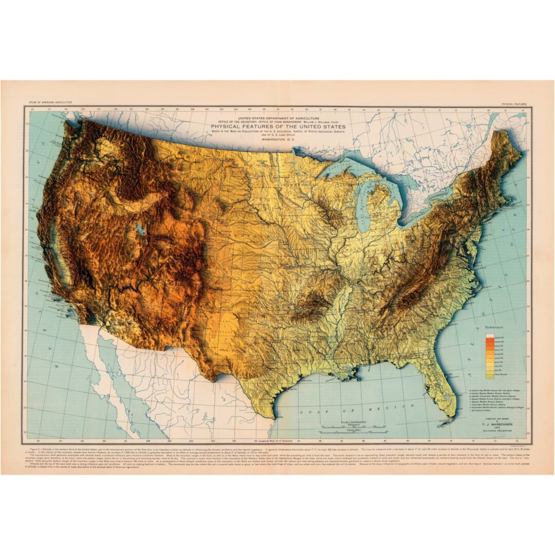 United States Features Map