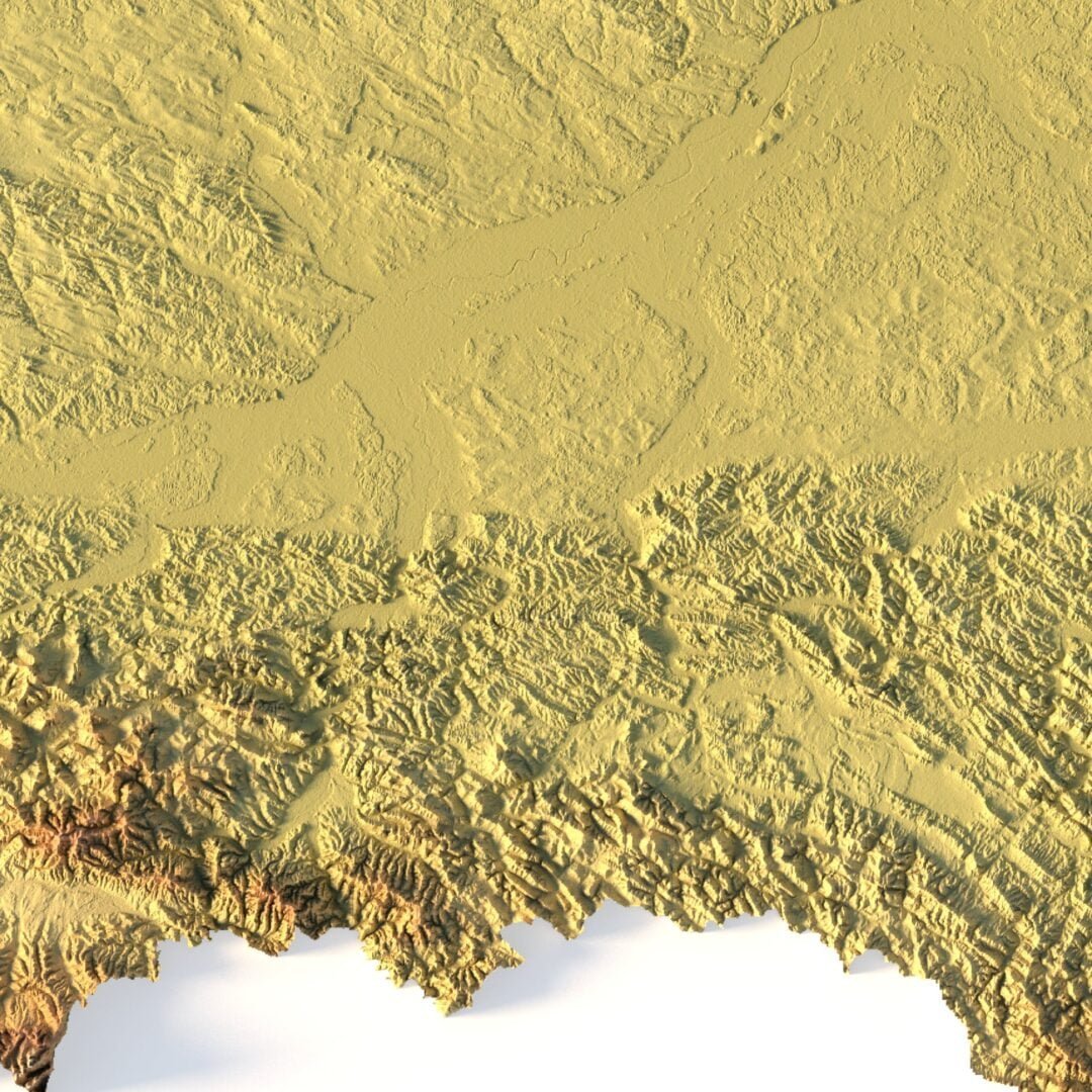 Poland terrain 3D Print model | 3D Models and 3D Maps