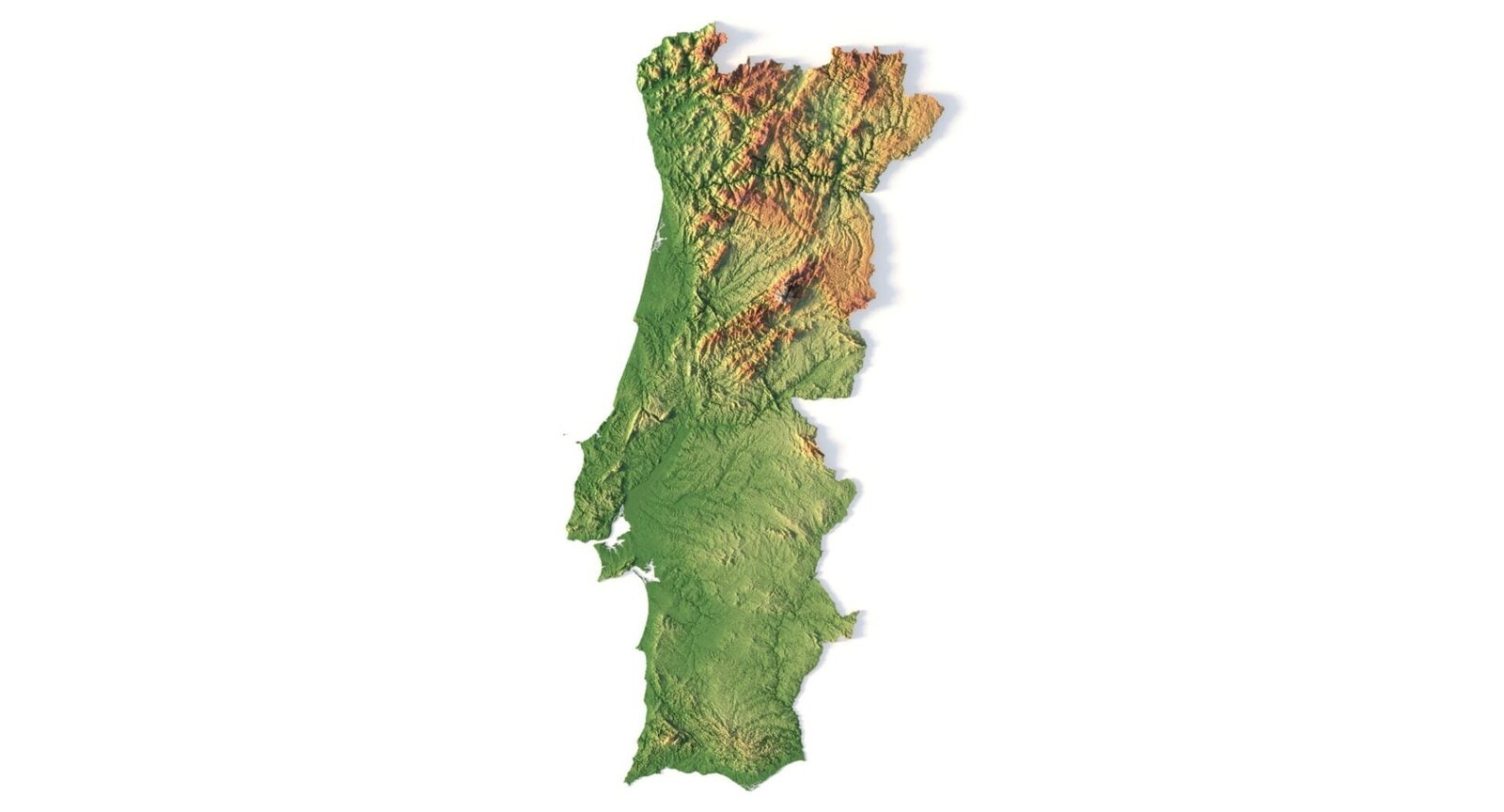 Portugal 3D model terrain | Custom 3D Models and 3D Maps