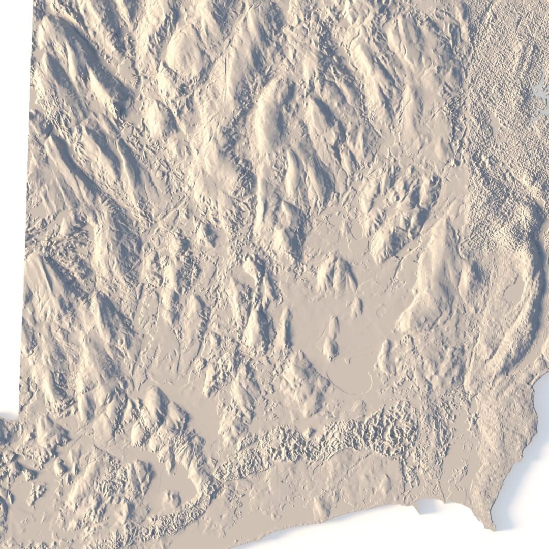 State of Rhode Island terrain 3D Print model | 3D Models and 3D Maps