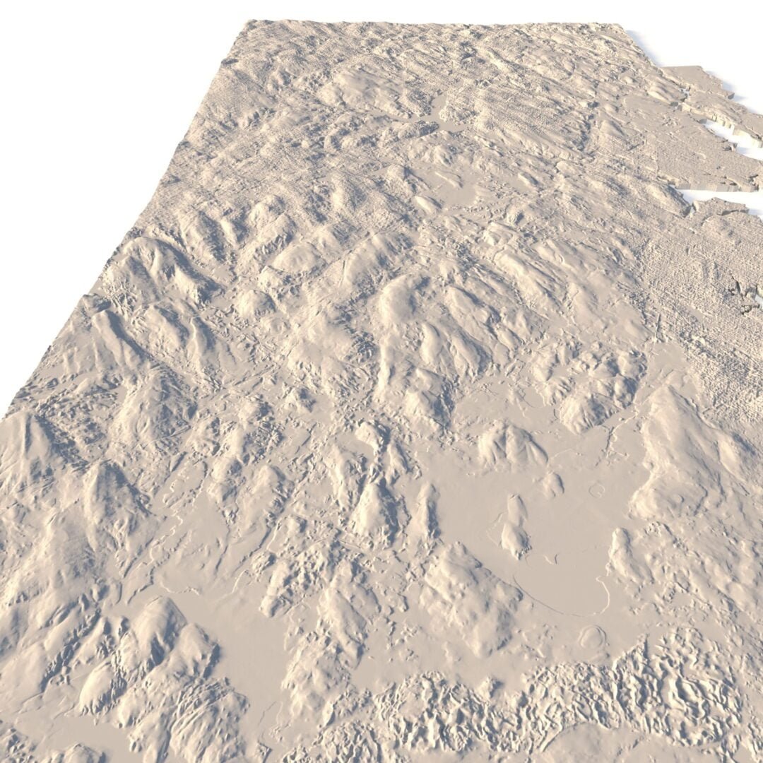 State of Rhode Island terrain 3D Print model | 3D Models and 3D Maps