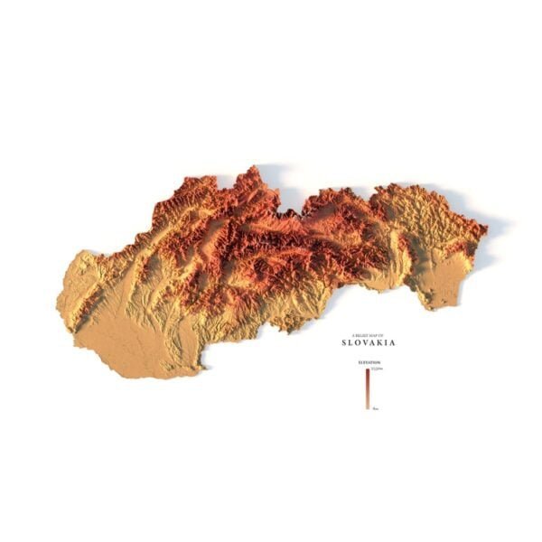 Relief map of Slovakia | 3D Models and 3D Maps
