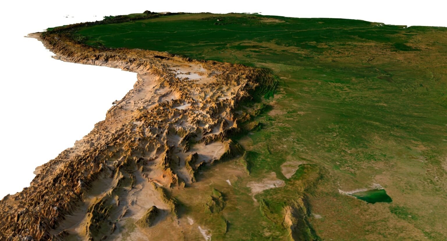 3D map of South America C4D model | 3D Models and 3D Maps