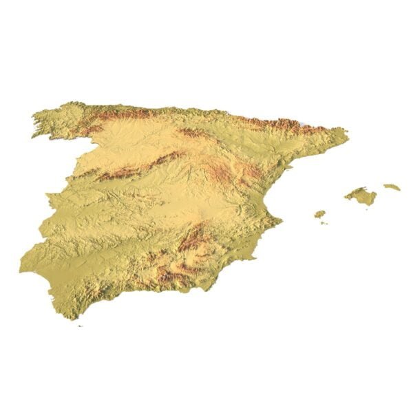 Spain terrain 3D Print model | 3D Models and 3D Maps