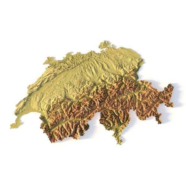 Switzerland STL model terrain | Custom 3D Models and 3D Maps