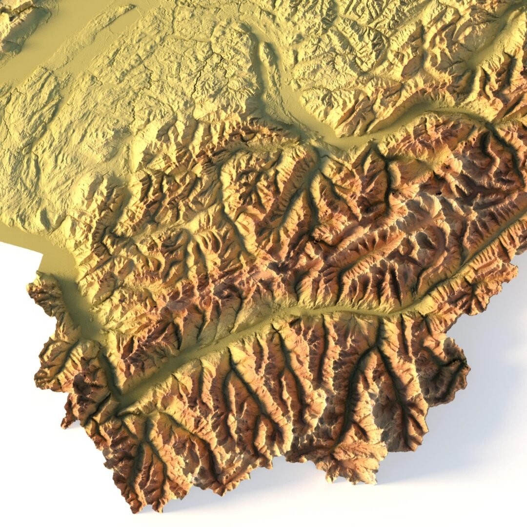 Switzerland STL model terrain | Custom 3D Models and 3D Maps