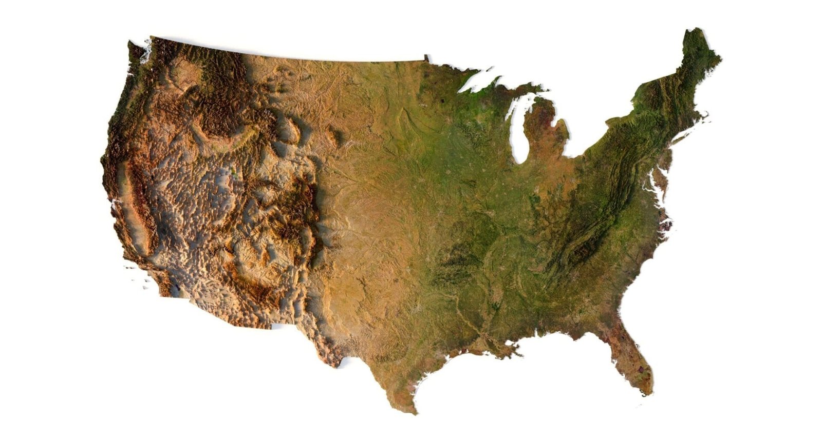 USA Map 3D Model – 3D Elevation Map of the United States