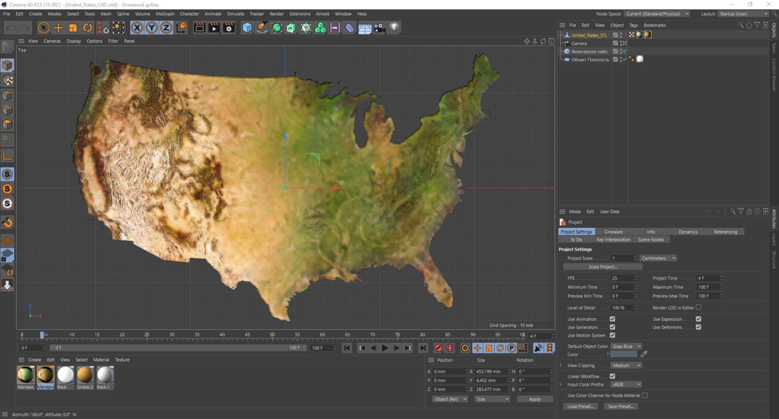 USA Map 3D Model – 3D Elevation Map of the United States
