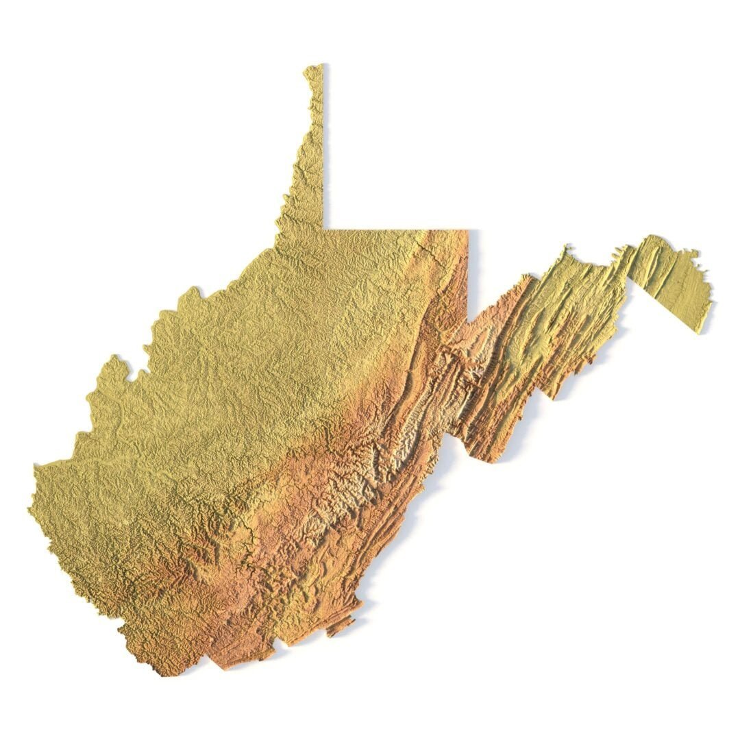 State of Wisconsin terrain 3D Print model | 3D Models and 3D Maps