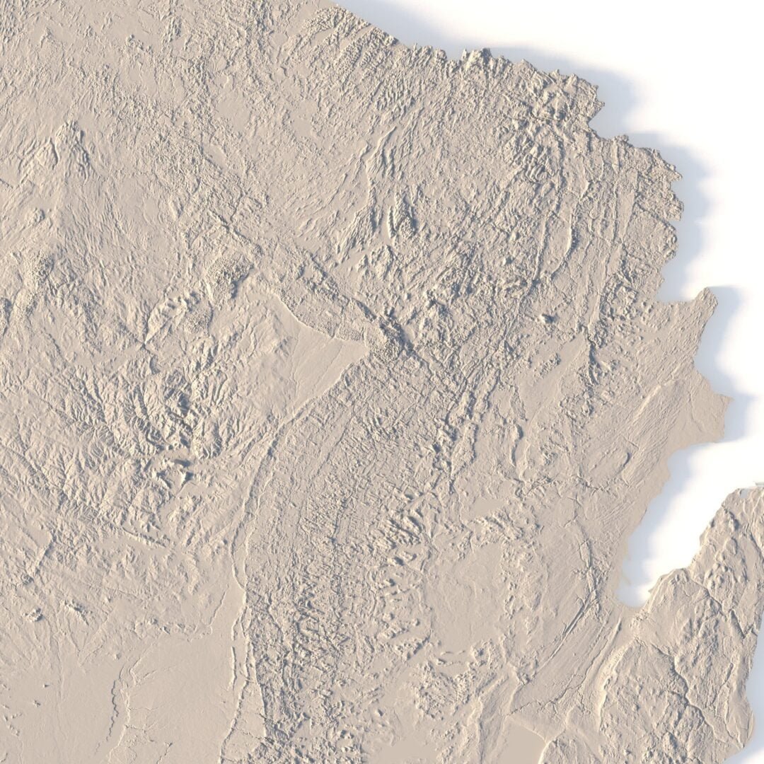 State of Wisconsin terrain 3D Print model | 3D Models and 3D Maps
