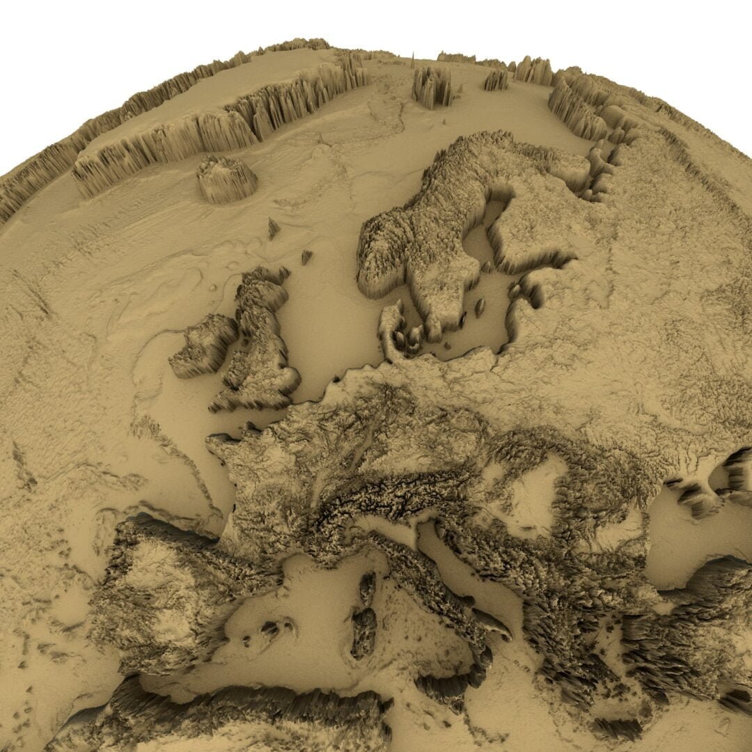 Earth terrain 3D Print model | 3D Models and 3D Maps