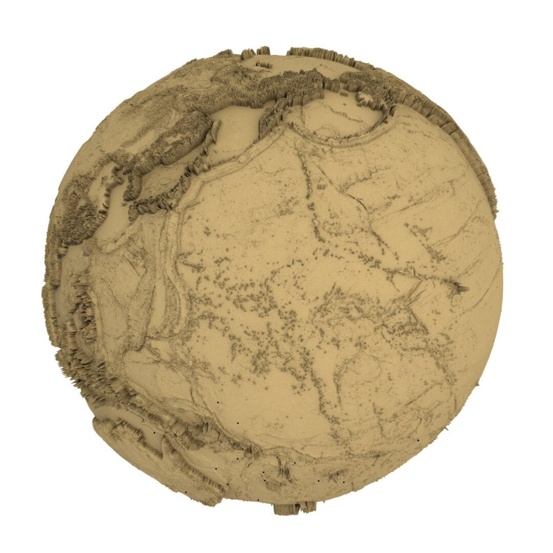 3D Printed Earth STL – Exaggerated Relief Topography Model